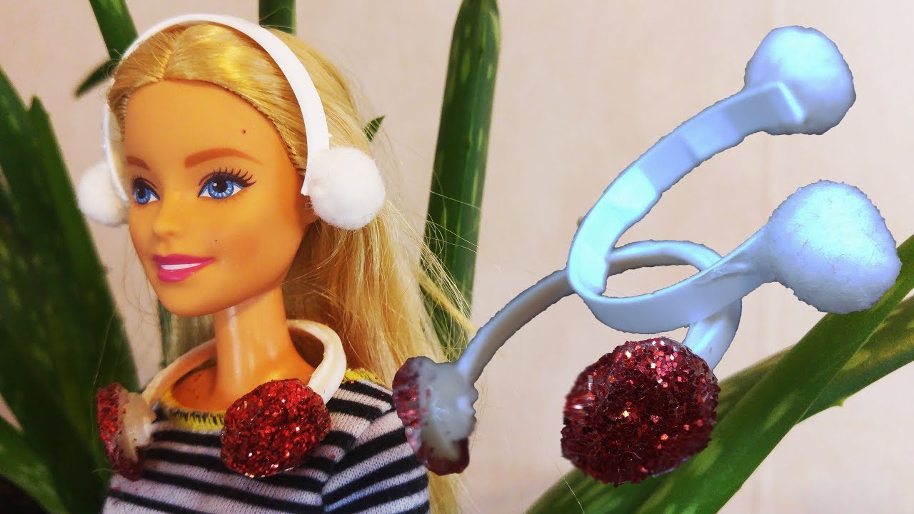 DIY / Barbie'nin Simli ve Ponponlu Kulaklıkları! / Barbie Kolay ...