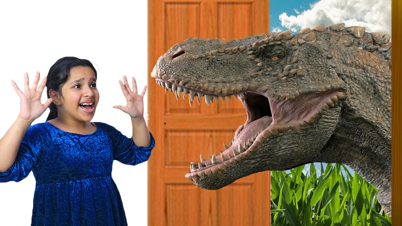 ! Shfa magic door pretend play hide and seek kids adventure - YouTube