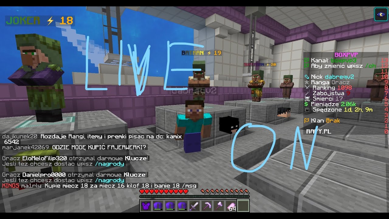 LIVE z BEDWARS 🎉RAPY.PL Minecraft na żywo - YouTube