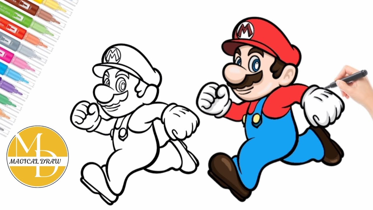 HOW TO DRAW SUPER MARIO|EASY DRAWING - YouTube