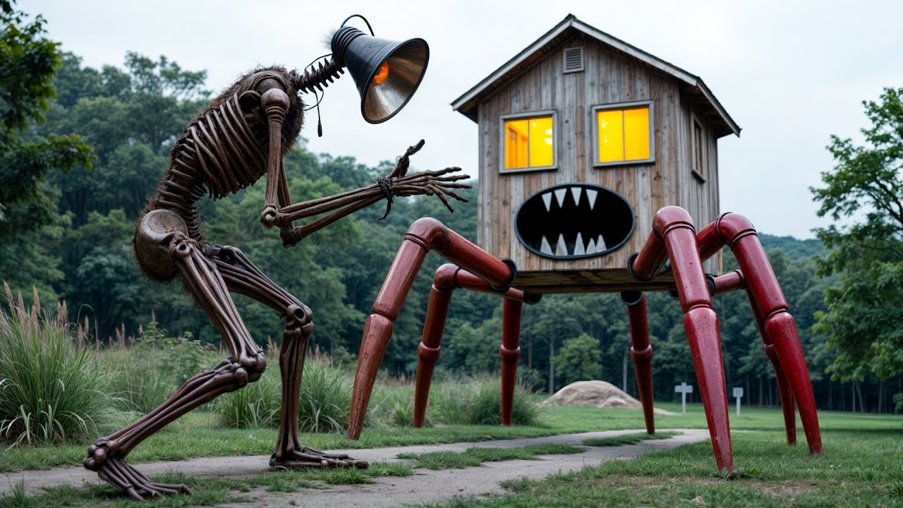 Monster House meets Cartoon Cat House Head in real life - YouTube
