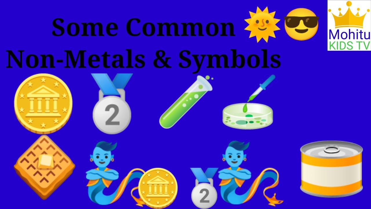 Easy Way To Learn Symbols Of Non Metals For Kids | Trick To Learn Non ...