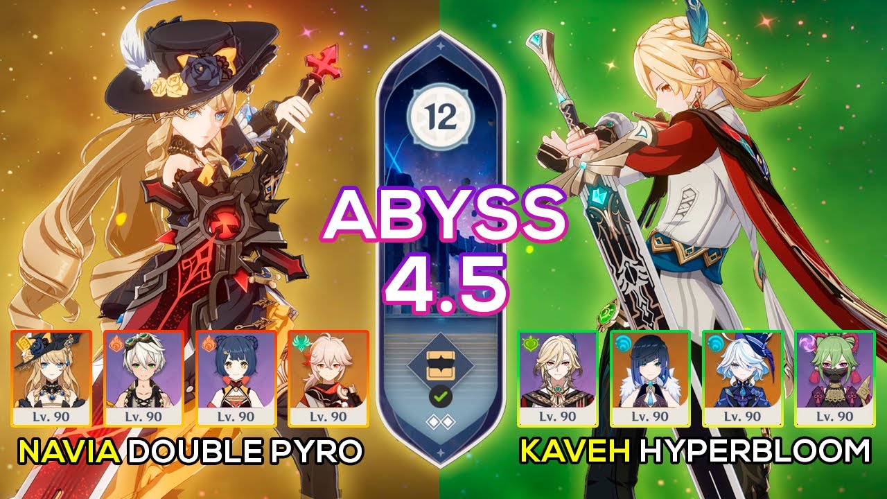 C0 Kaveh Hyperbloom & C0 Navia Double Pyro | Spiral Abyss 4.5 | Genshin Impact - YouTube