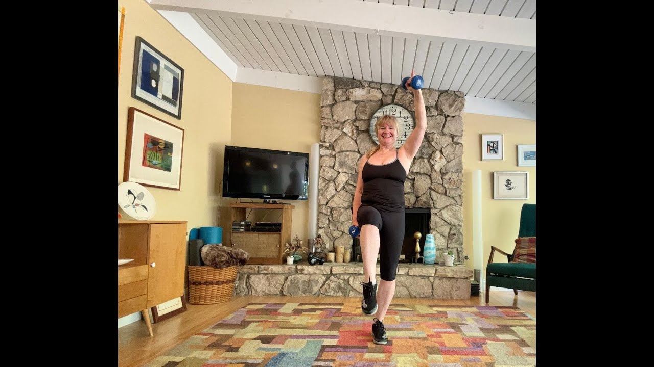 Cardio Intervals with Hand Weights - YouTube