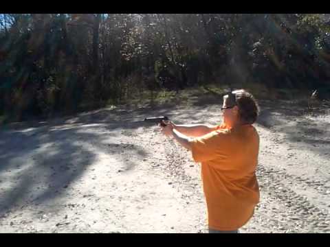 Woman shooting 1911 .45 acp - YouTube