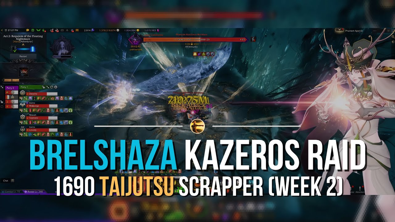 LOST ARK: Brelshaza Kazeros Raid Act 2 Gate 2 (Hard Mode) Taijutsu ...