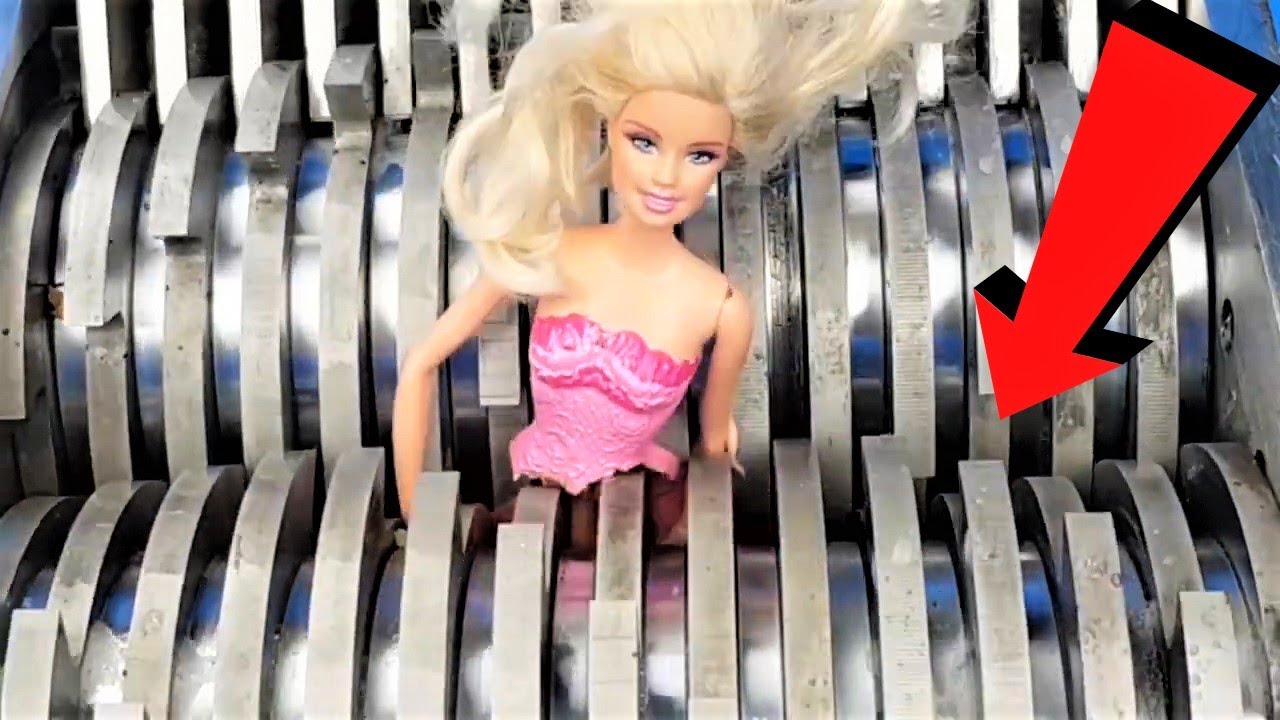 Shredding Machine vs Barbie Doll - YouTube
