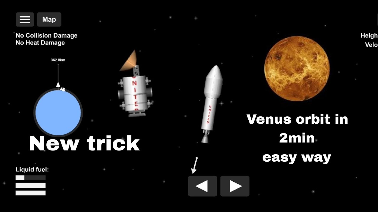 Venus pioneer rocket 1 gameplay sfs tutorial Venus orbit with easy way ...