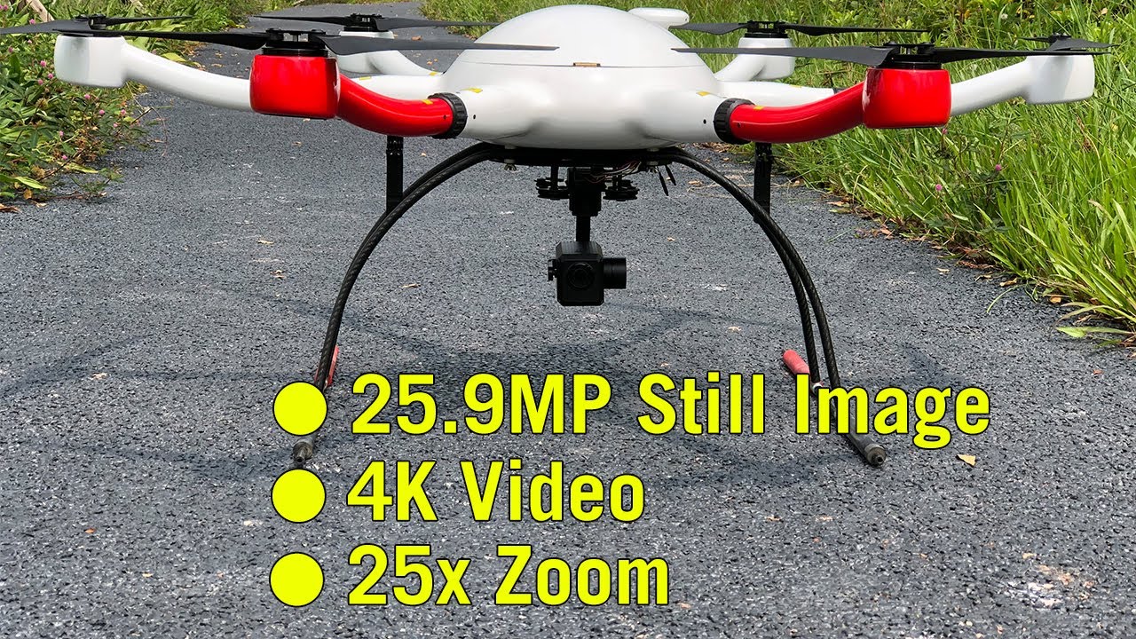 4K 25X zoom camera for drone with 25M still image - YouTube
