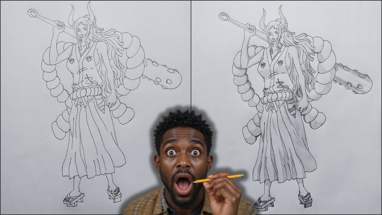 Drawing Yamato from One Piece | Epic Anime Art Speed Drawing - YouTube
