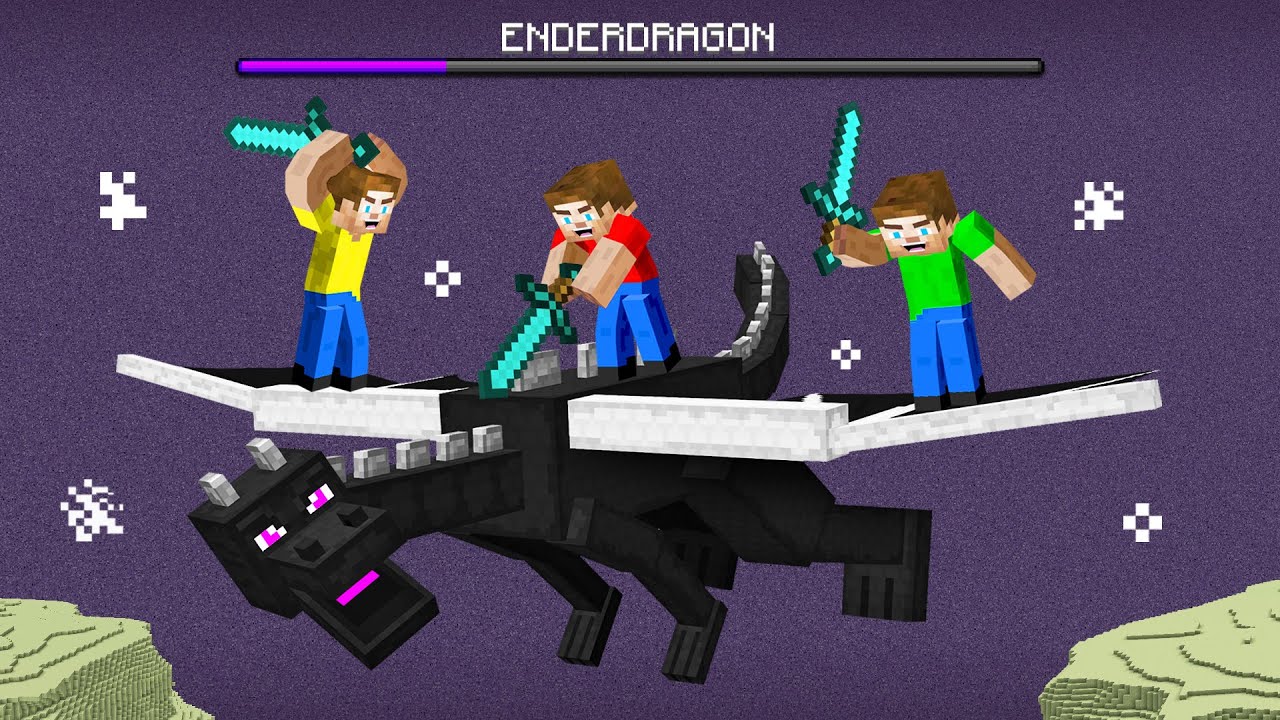We BEAT The Squid Island ENDER DRAGON In Minecraft! - YouTube