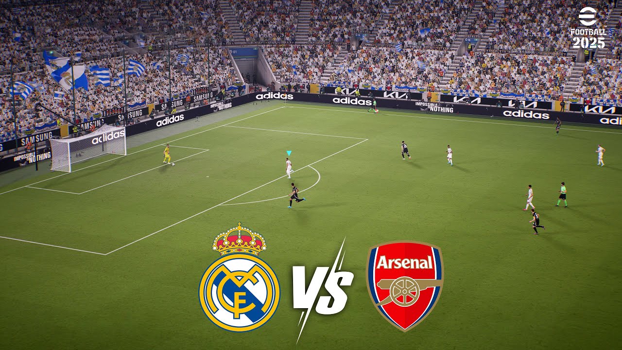 eFootball™ 2025 - Gameplay | Real Madrid v Arsenal | live broadcast ...