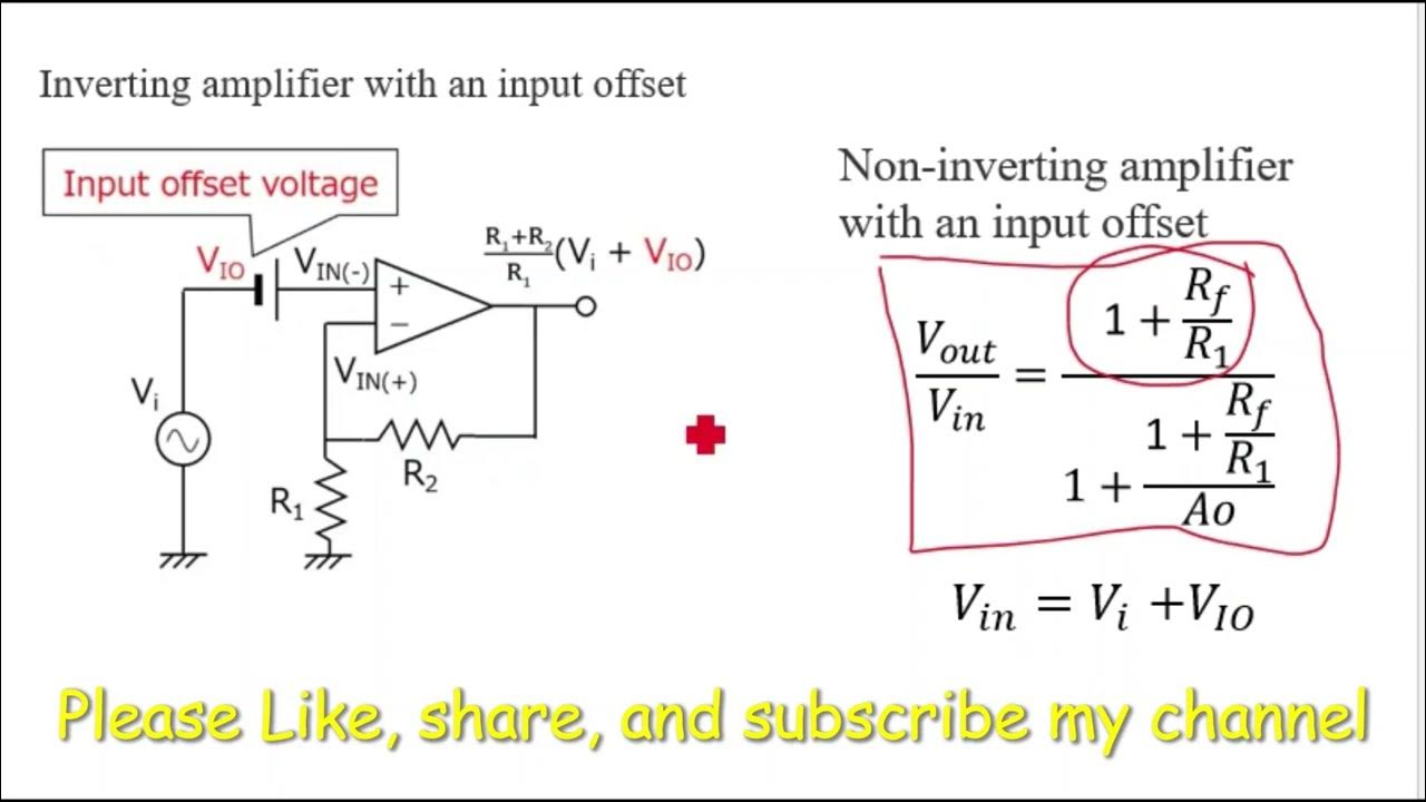 Find output voltage of Op-amp with Input Vio or VOS/ Analog Integrated circuit - YouTube