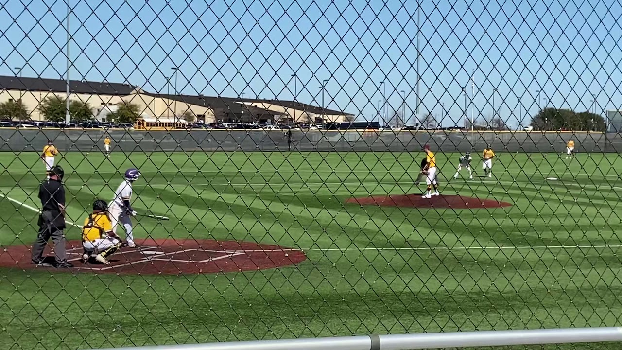 Cade Sanchez 2021. Double 2/27/2020 Varsity Georgetown first pitch ...