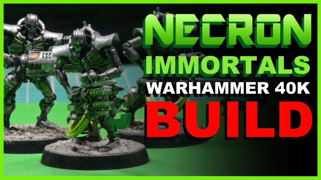 Necron Immortals 🛸 Warhammer 40K Build - YouTube