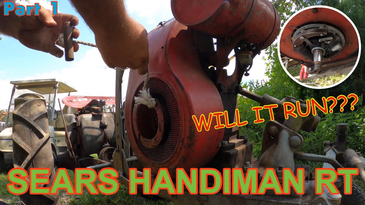 WILL IT RUN??? Sears HANDIMAN RT Garden Tractor Model ZZ Briggs and ...