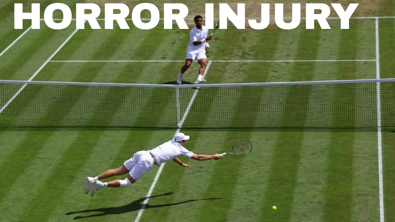 Horror moment Wimbledon star collapses to ground in agony and RETIRES ...