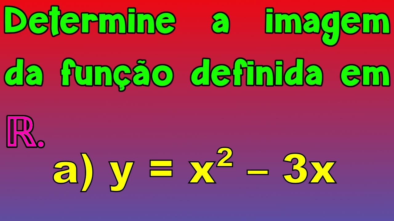 O conjunto imagem da função do 2º grau - YouTube