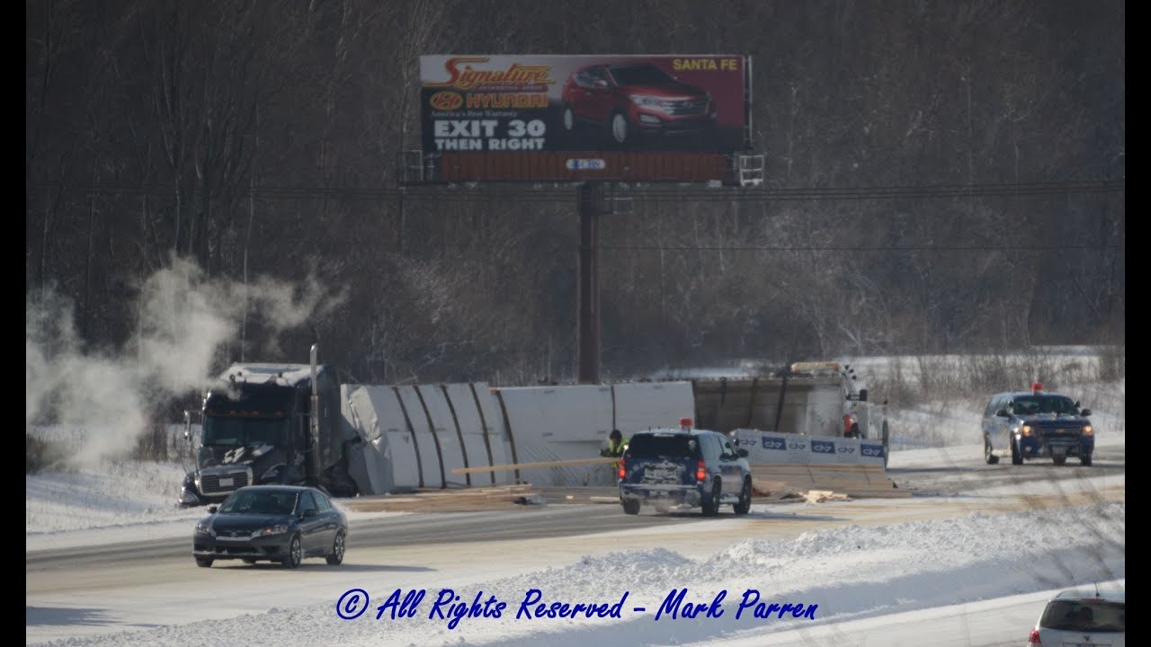 I-94 30mm Benton Harbor, Michigan Semi jack-knife Mark Parren - YouTube