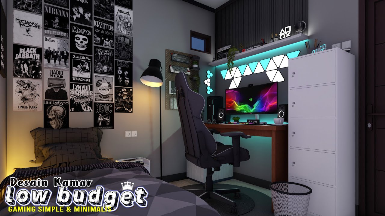 LOW BUDGET ?!! KAMAR MUNGIL YANG BIKIN BETAH PARA GAMERS / KAMAR GAMING ...