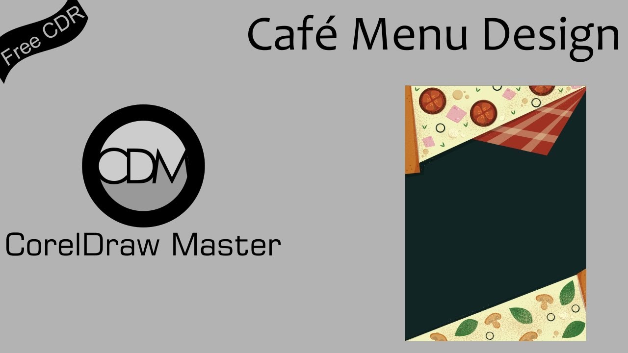 Restaurant menu card design with free CDR ||CorelDraw Master - YouTube