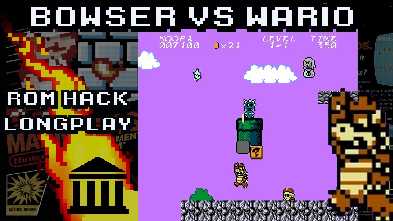 Bowser VS Wario (NES) • Full Play-through (Super Mario Bros. ROM Hack) - YouTube