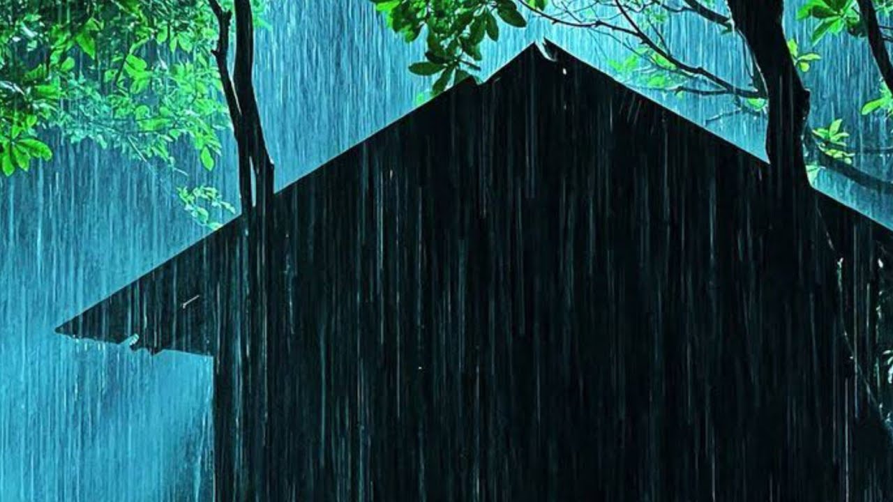Sleep with the sound of heavy rain until you wake up in the morning ...