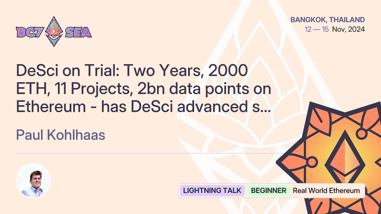DeSci on Trial: Two Years, 2000 ETH, 11 Projects, 2bn data points on ...