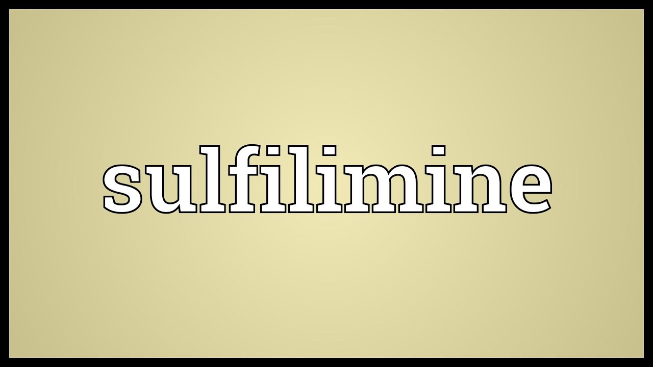 Sulfilimine Meaning - YouTube