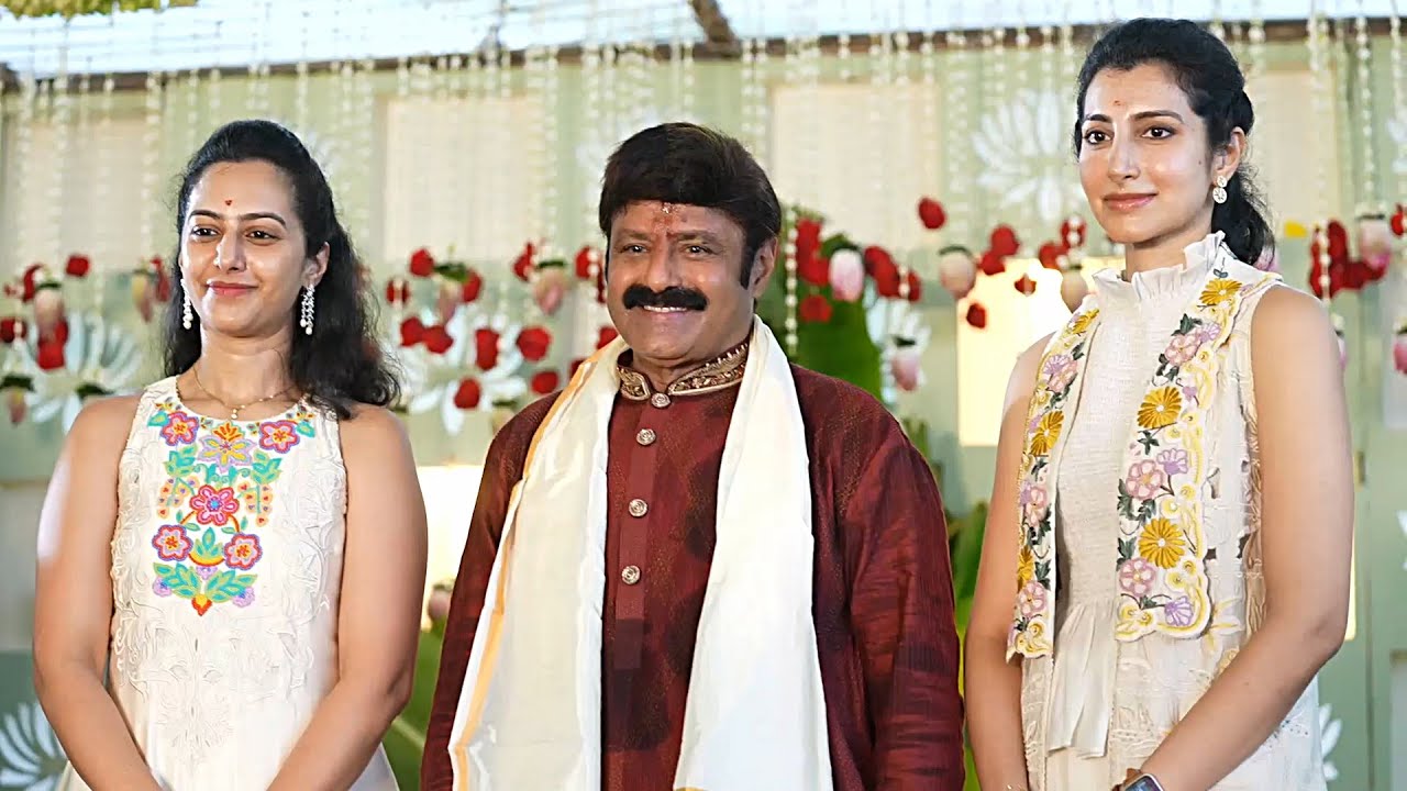 Nandamuri Balakrishna With His Daughters Nara Brahmani And Tejaswini At ...