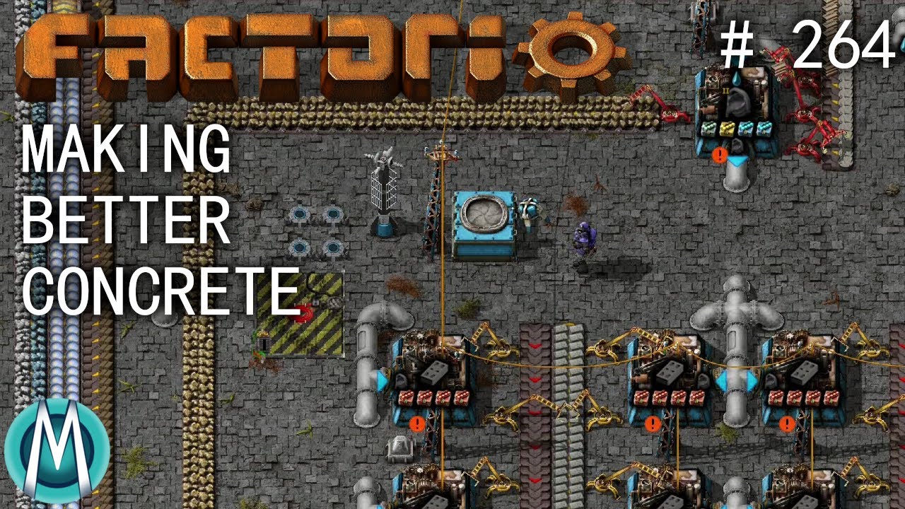 [Factorio 1.1 4K] Angel/Bobs Ep 264: Making Better Concrete - YouTube