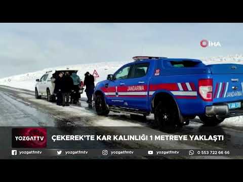Çekerek’te kar kalınlığı 1 metreye yaklaştı