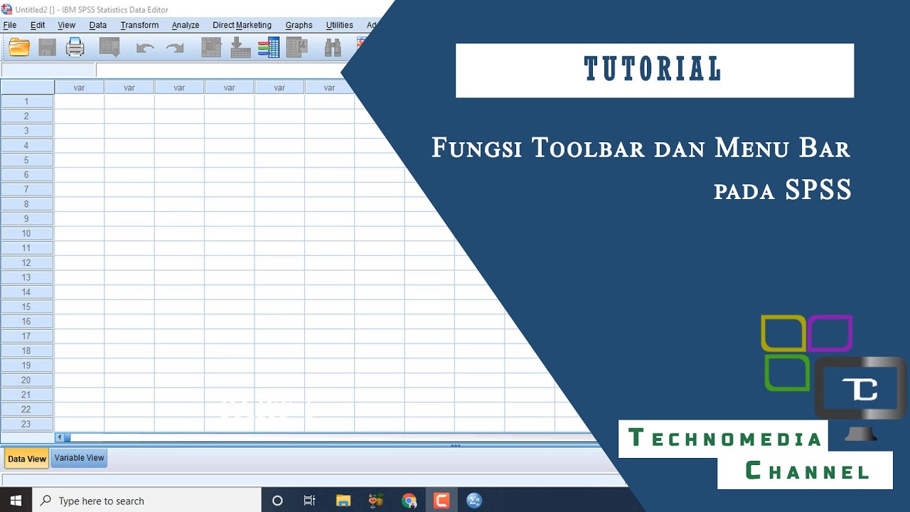 Fungsi Toolbar dan Menu pada SPSS - YouTube