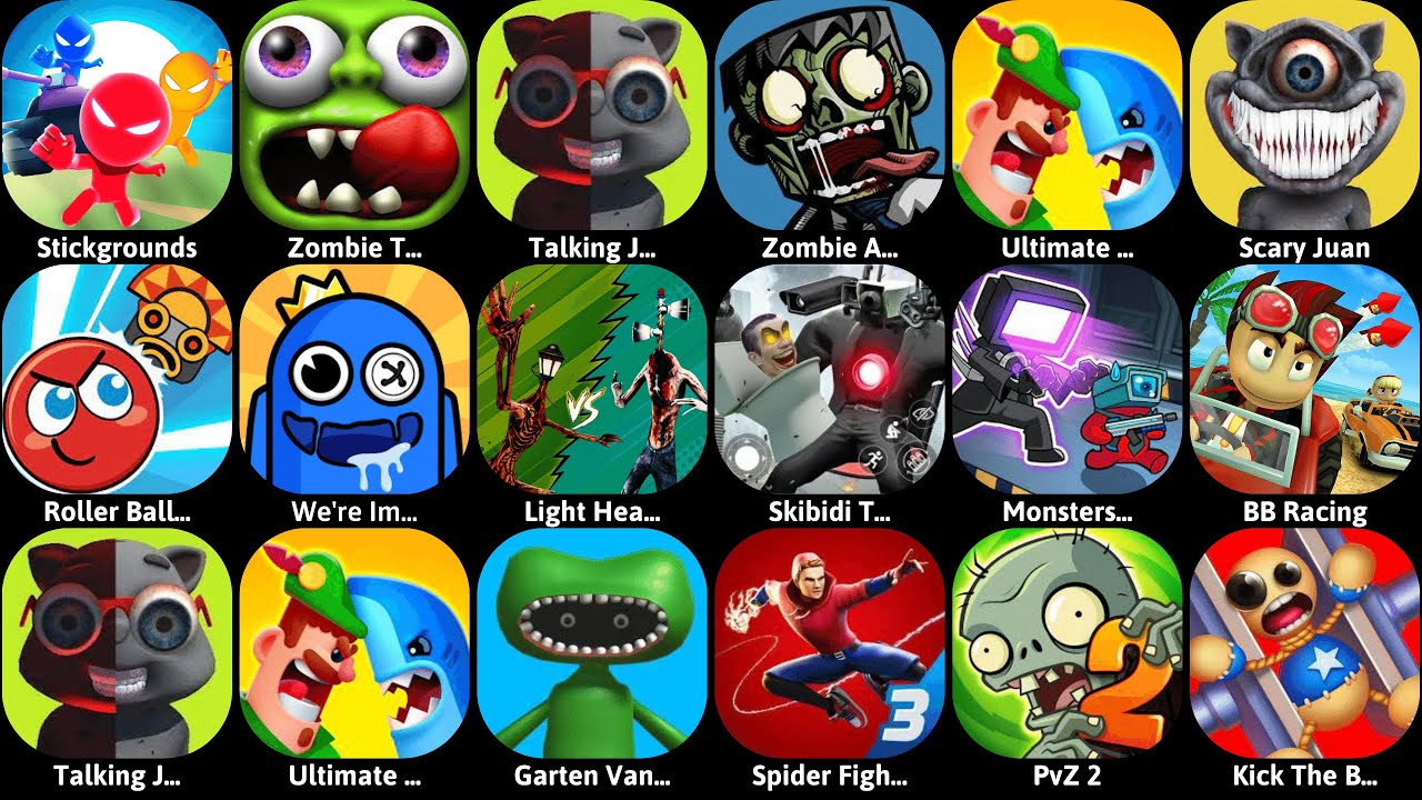 Stickman Party, Talking Joe, Stickgroumds.io, BB Racing, Roller Ball X ...