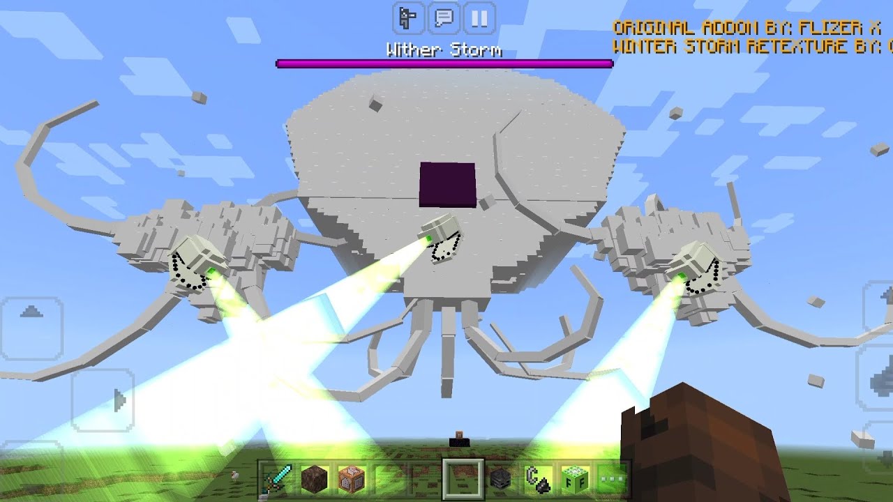 Winter Storm Mod in Minecraft PE | Wither Storm [Retexture] - YouTube