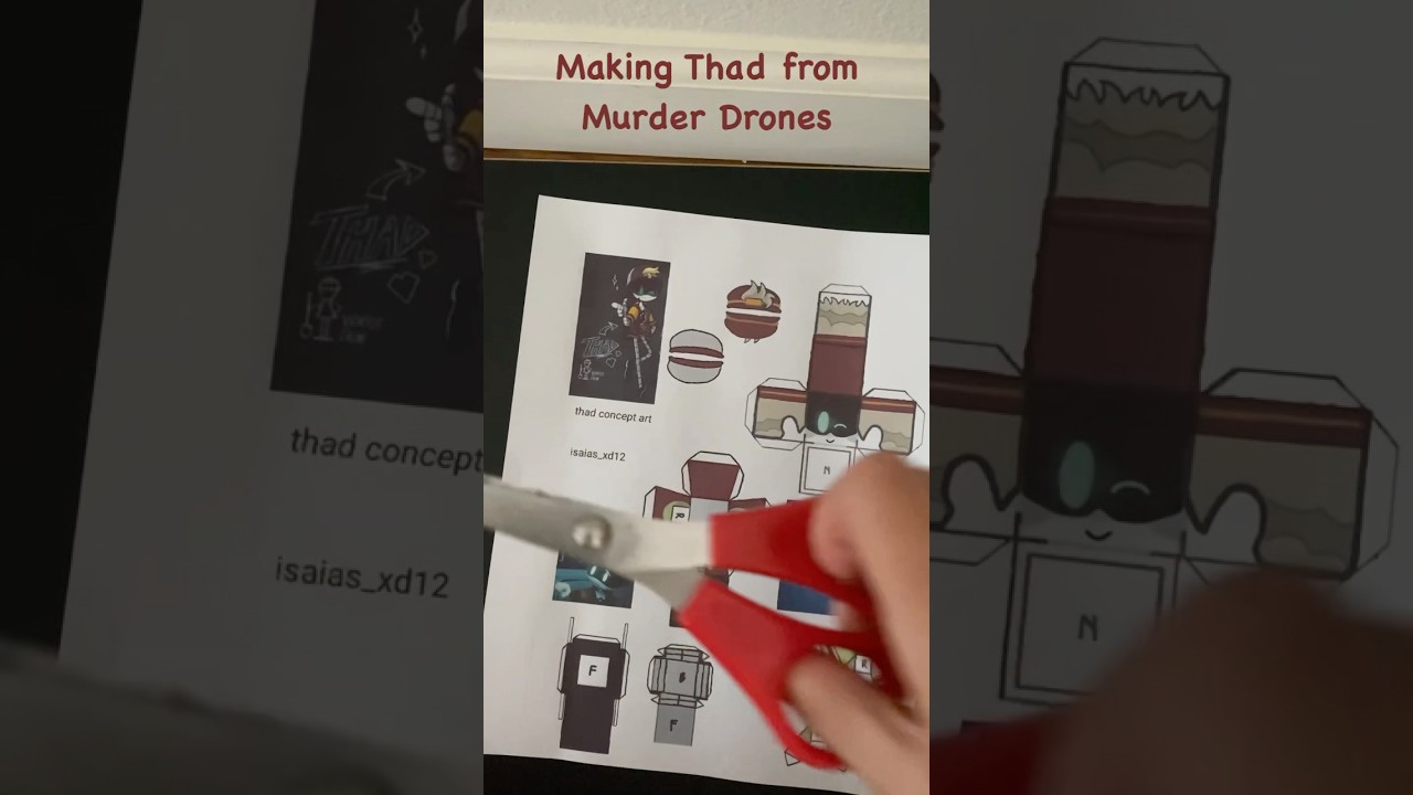 Making Thad Papercraft from Murder Drones - YouTube