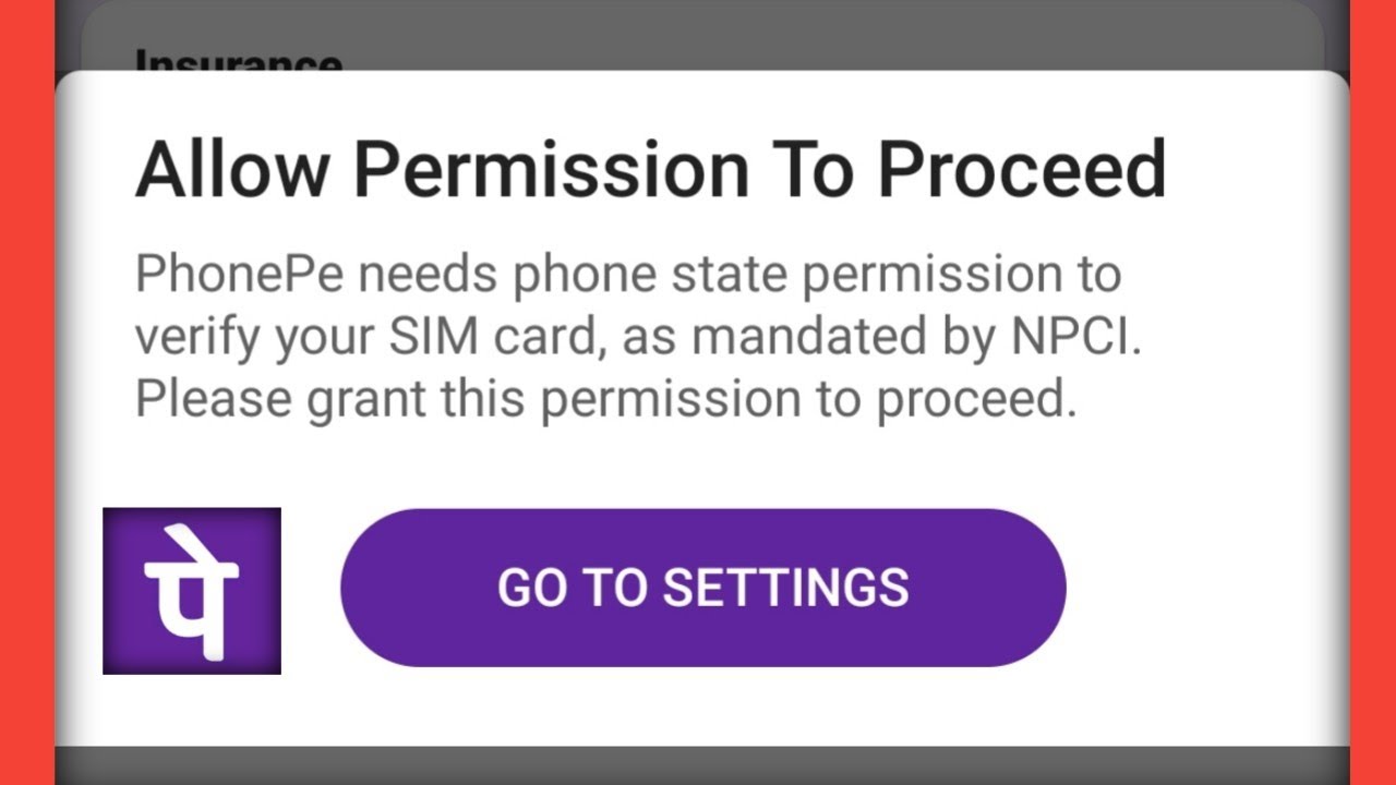 Fix Allow Permision To Proceed PhonePe Needs Phone State Permision To Verify Sim Card Problem ...