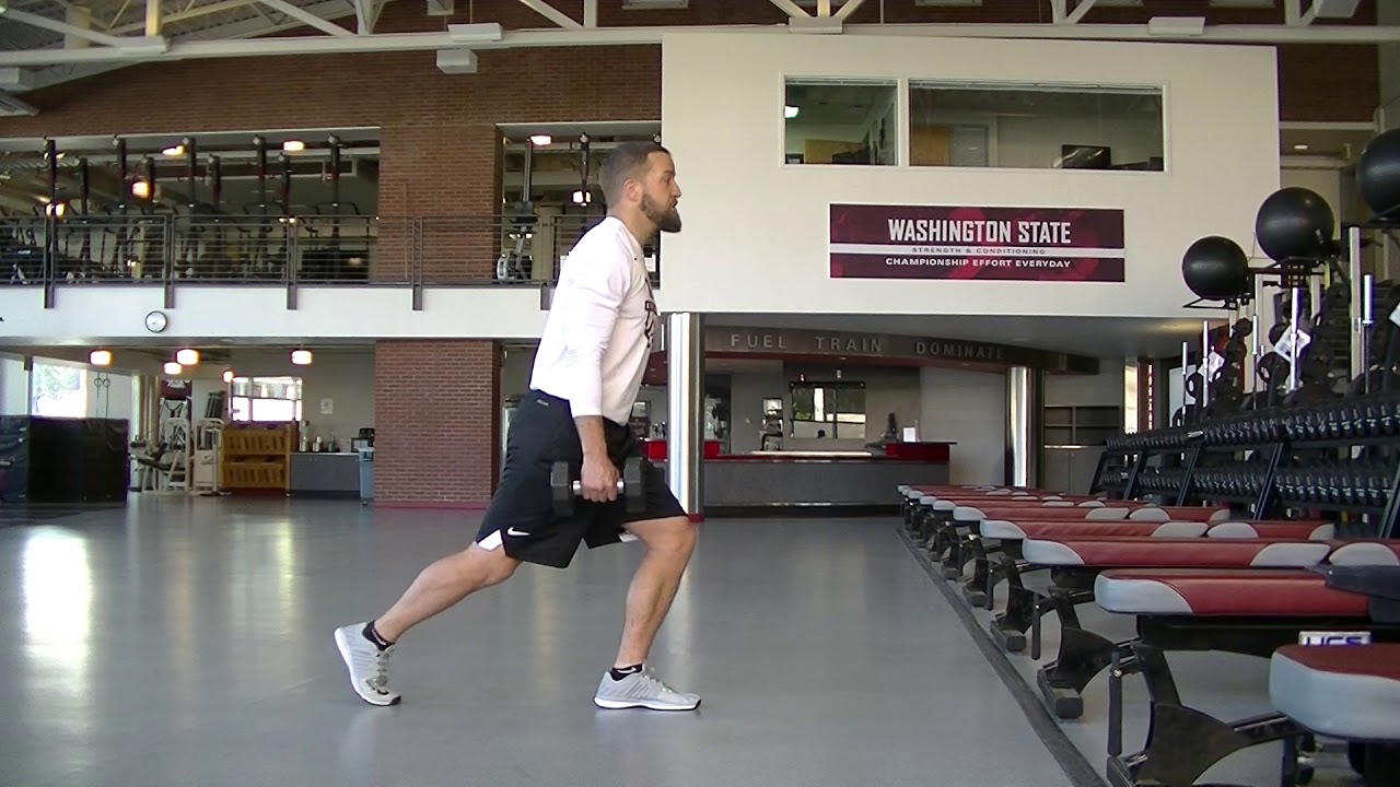 Double Arm Reverse Lunge - YouTube