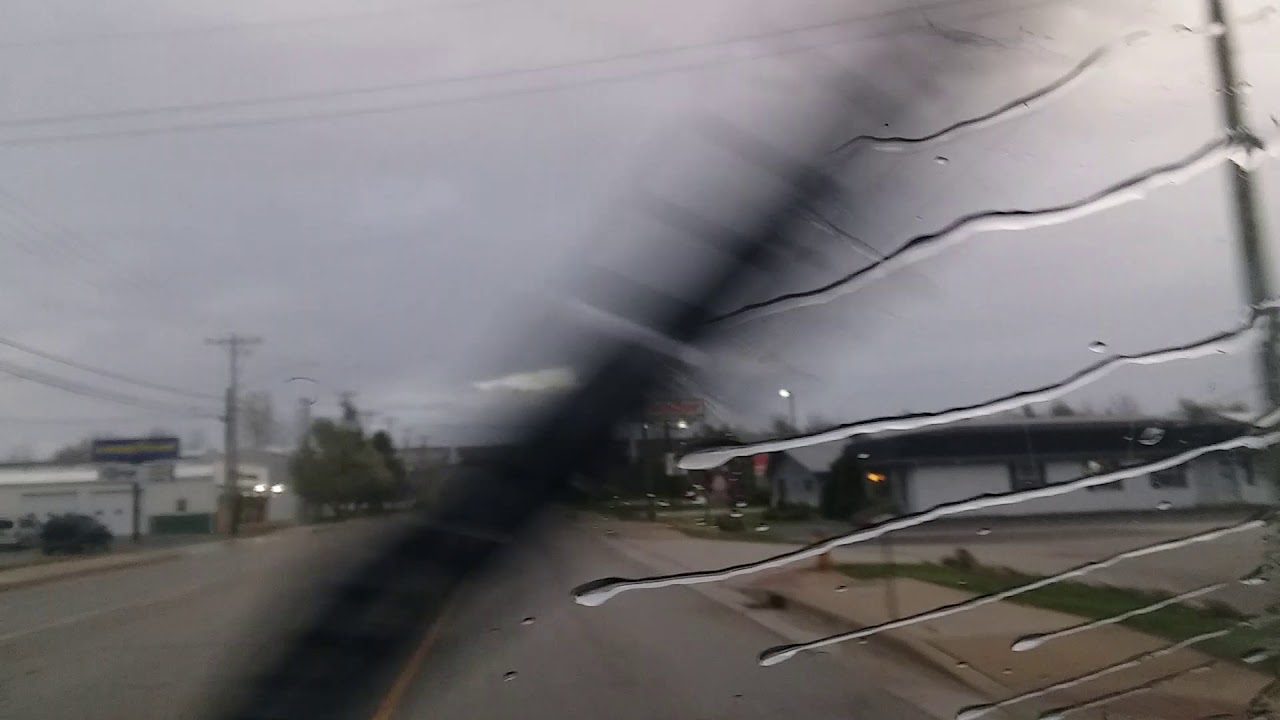 Train action during incoming thunderstorm - YouTube