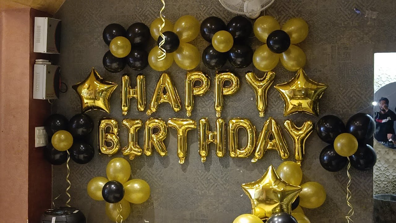 Birthday ki decoration Ghar per birthday balloon decoration kaise karen ...