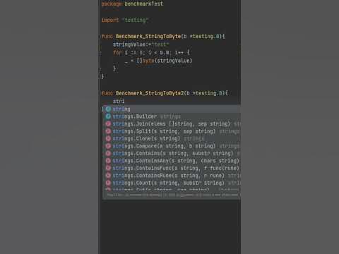 Golang Performance Optimization: StringToByte Convert Benchmark #golang #golanguage # ...