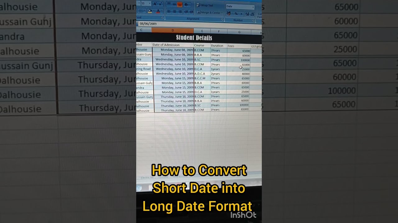How To Convert Short Date Into Long Date Format In Excel shorts How To Convert Short Date Into Long Date Format In Excel shorts