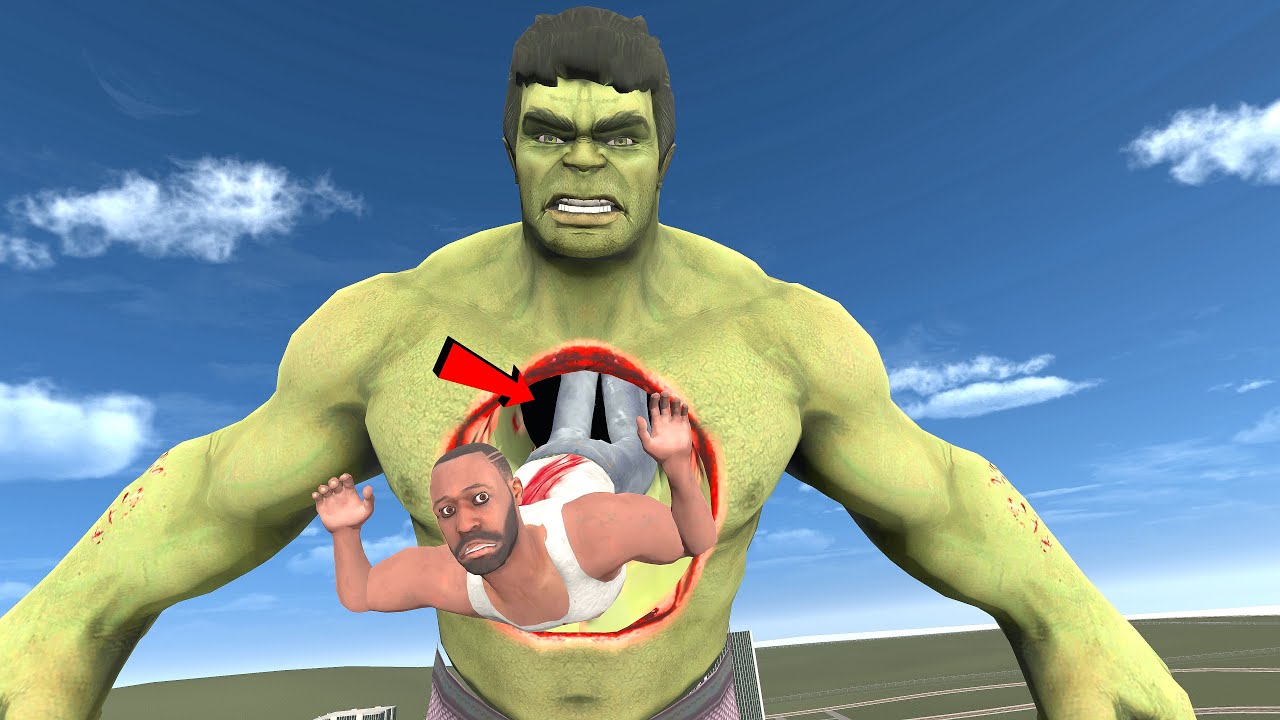 Franklin Enter Hulk Big Chest Hole In Indian Bike Driving 3d - YouTube