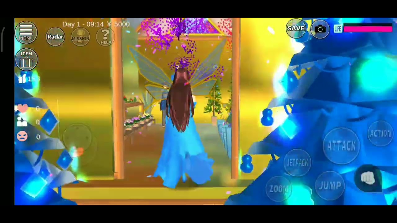 Sakura Star flower shop props id in Sakura school simulator - YouTube