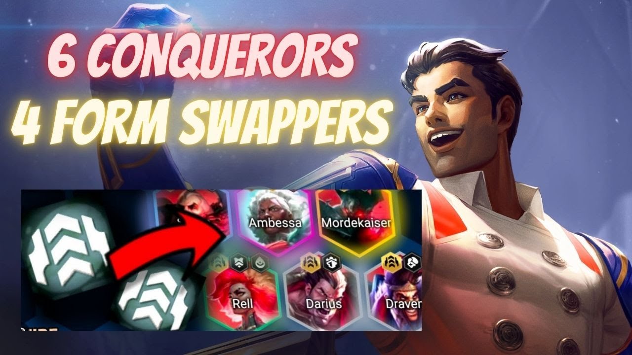 [TFT] 6 CONQUERORS 4 FORM SWAPPERS IN DOUBLE UP - YouTube