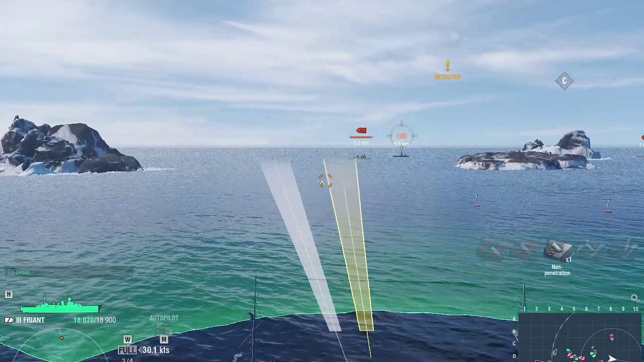 World of Warships T3 Friant cruiser first match - YouTube