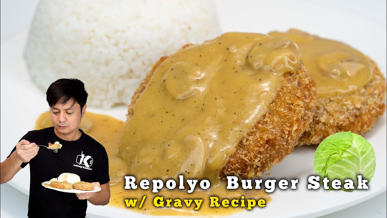 Repolyo Burger Steak Easy Recipe - YouTube