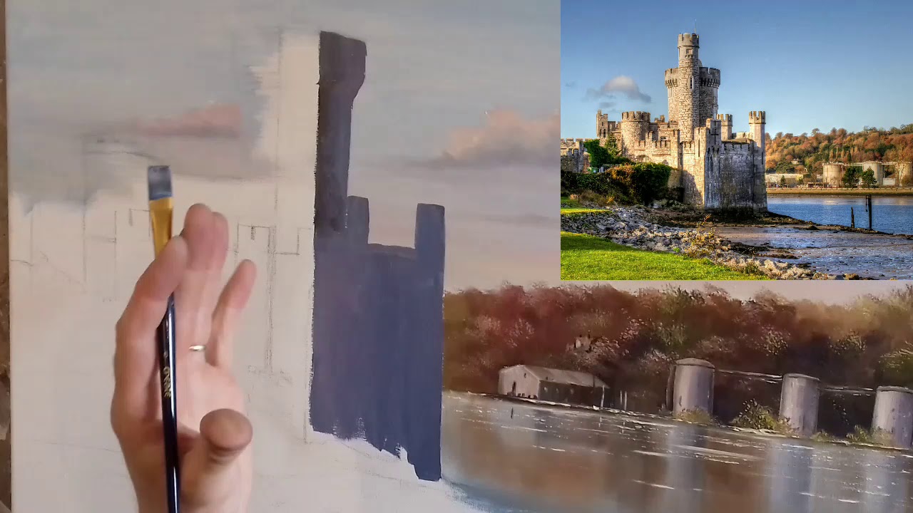 part 2, painting a castle - YouTube