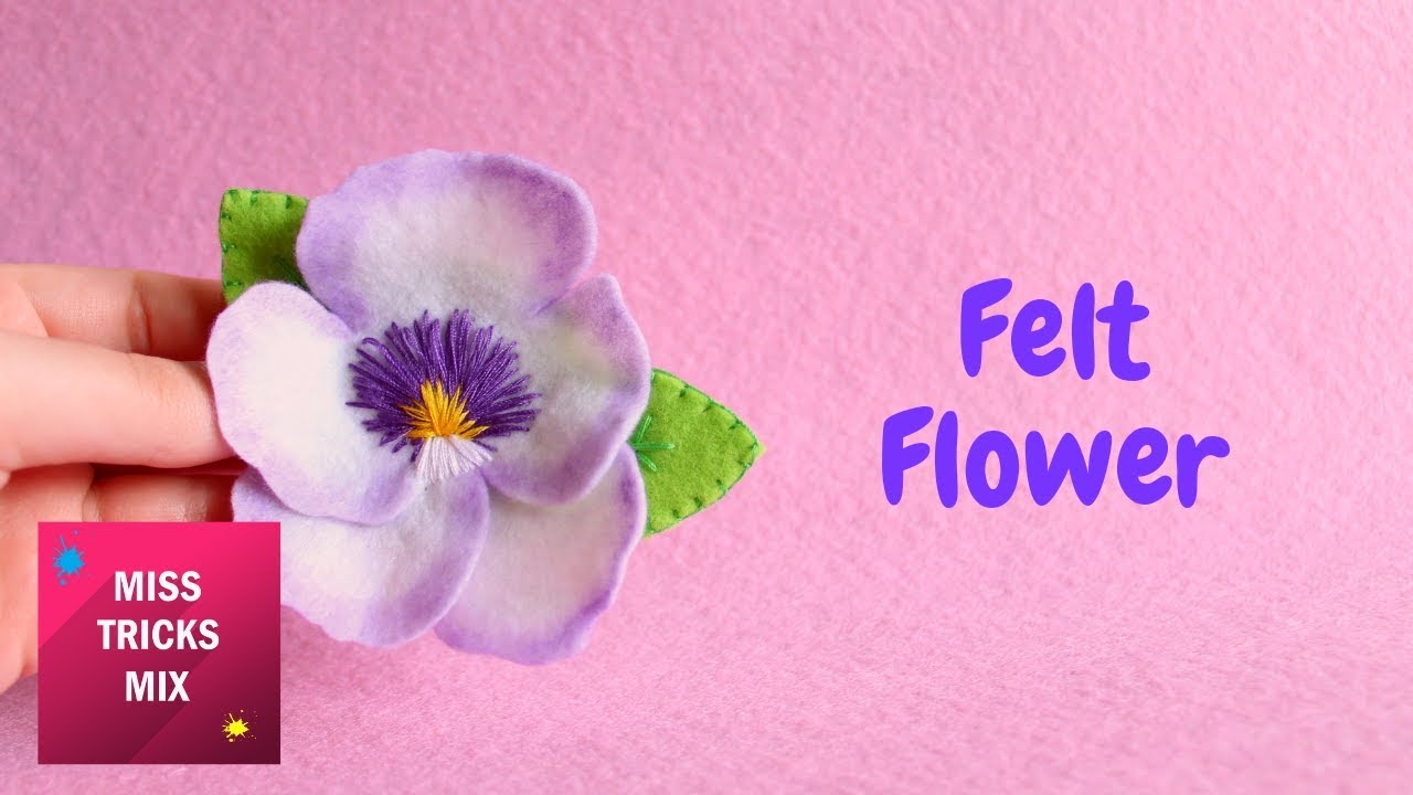 Easy Pansy Felt Flower DIY Tutorial. - YouTube