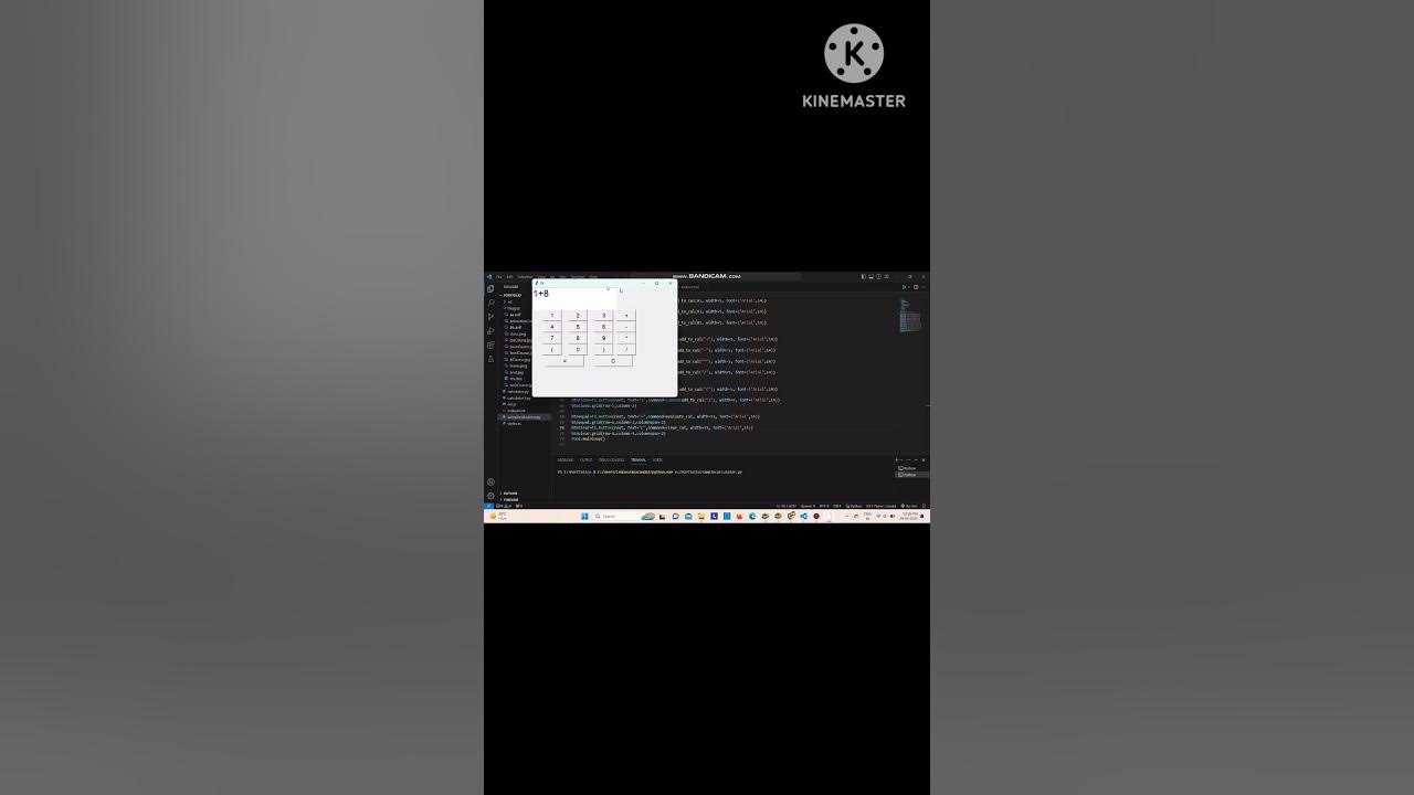 Gui Calculator Python Code Shorts Youtube